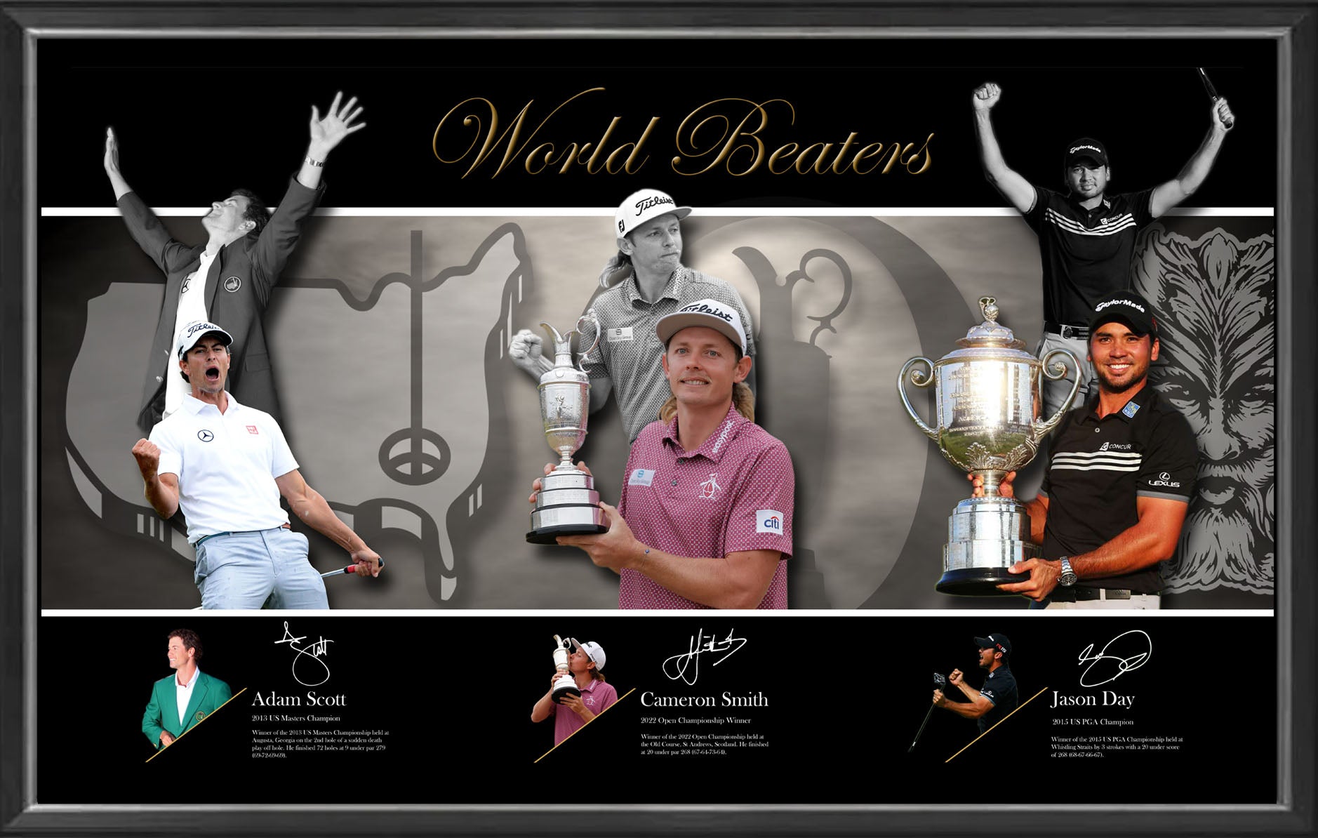 World Beaters Framed Golf Lithograph – Wicked Memorabilia Store