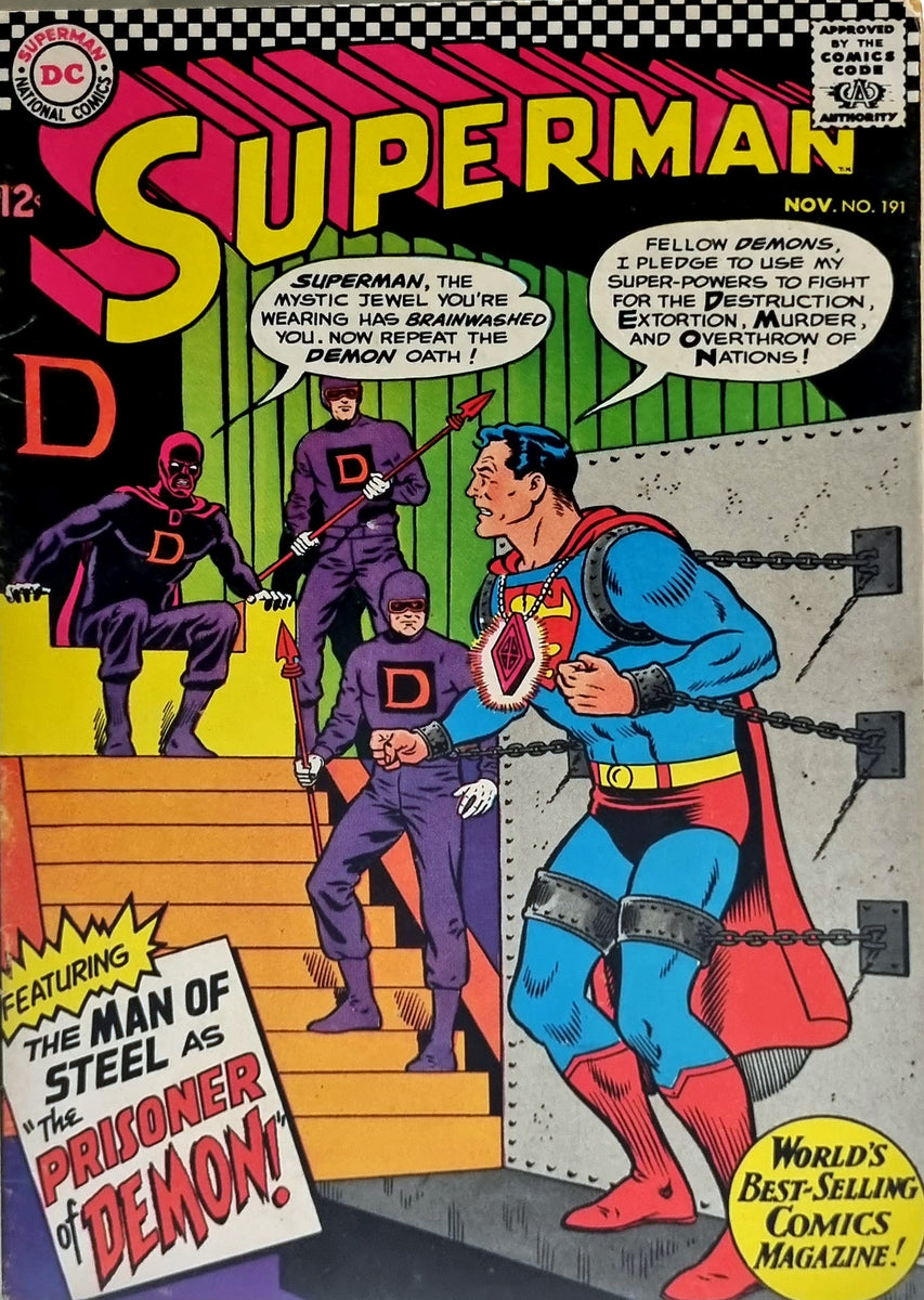 SUPERMAN Framed Comic Case feat DC Comics #191 1966 Comic Book – Wicked ...