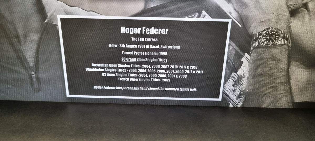 Roger FEDERER 20 Grand Slams Signed & Framed Tennis Ball – Wicked ...