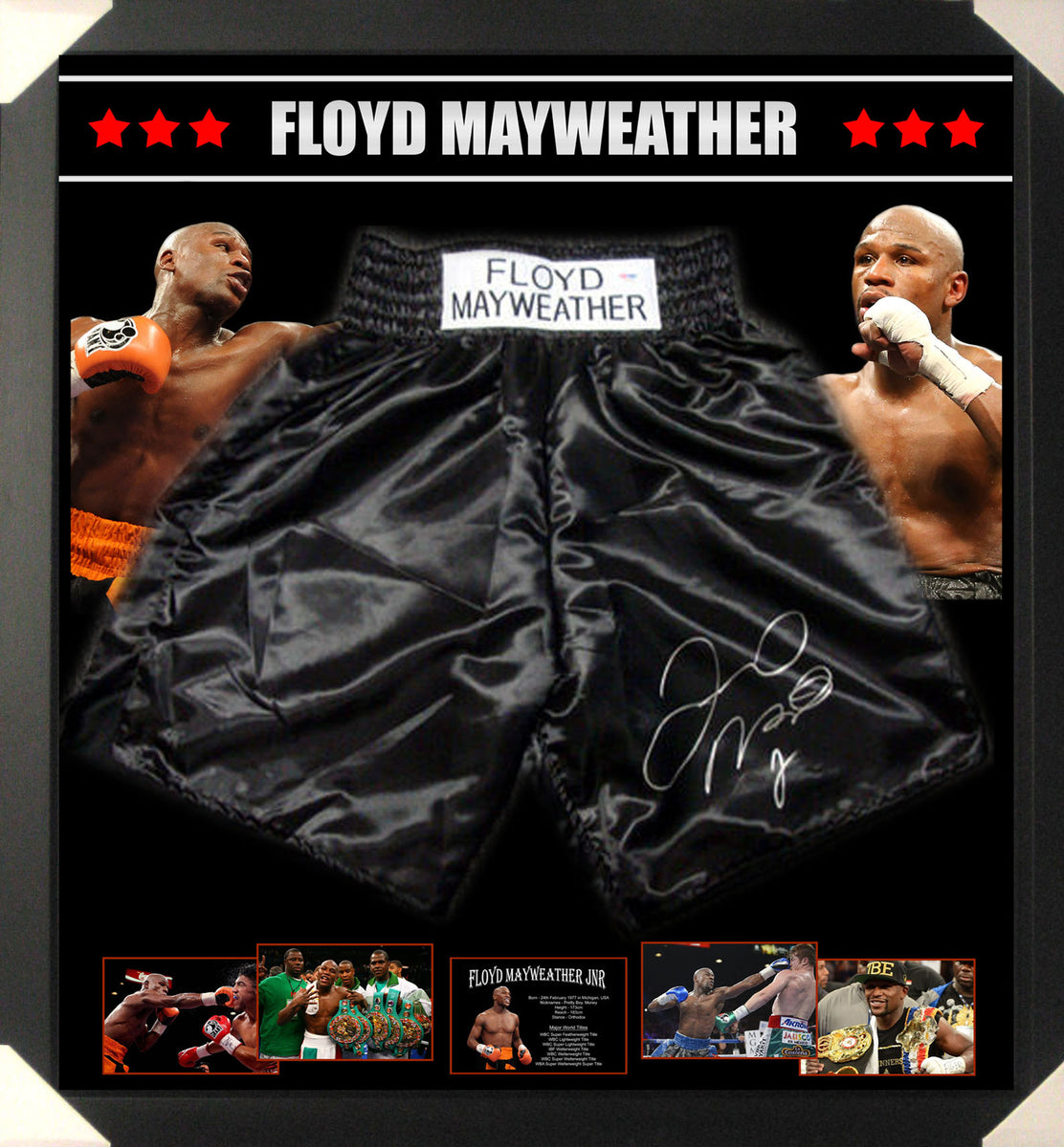 FLOYD MAYWEATHER SIGNED & FRAMED BOXING TRUNKS (PSA DNA - ITP) – Wicked ...