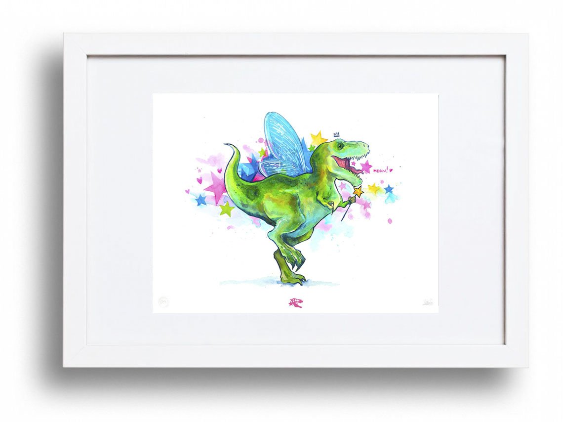 Lora Zombie Limited Release - Meow-Rex - 1st Edition Art Framed ...