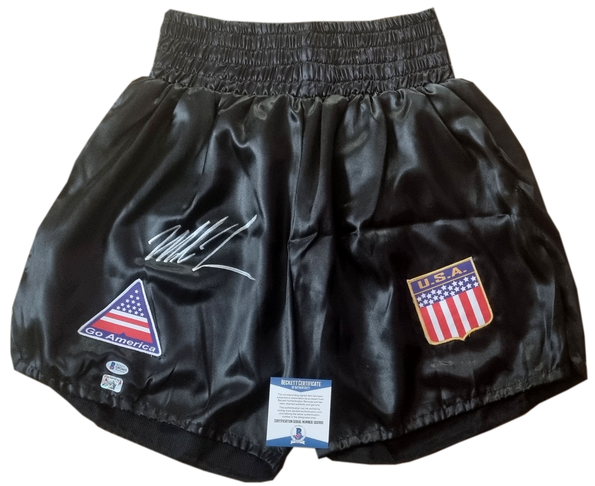 MIKE TYSON Hand Signed Boxing Trunks Shorts (Beckett - BAS - Fiterman ...